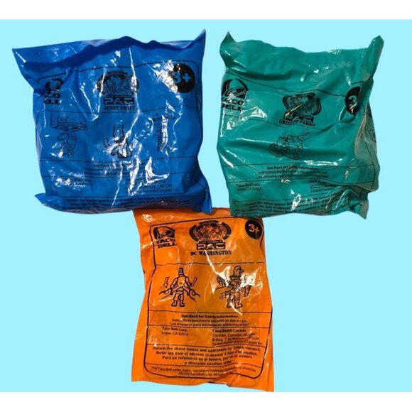Taco Bell | Toys | Vintage Taco Bell The Rescue Pac Lot Of 3 Sealed New ...